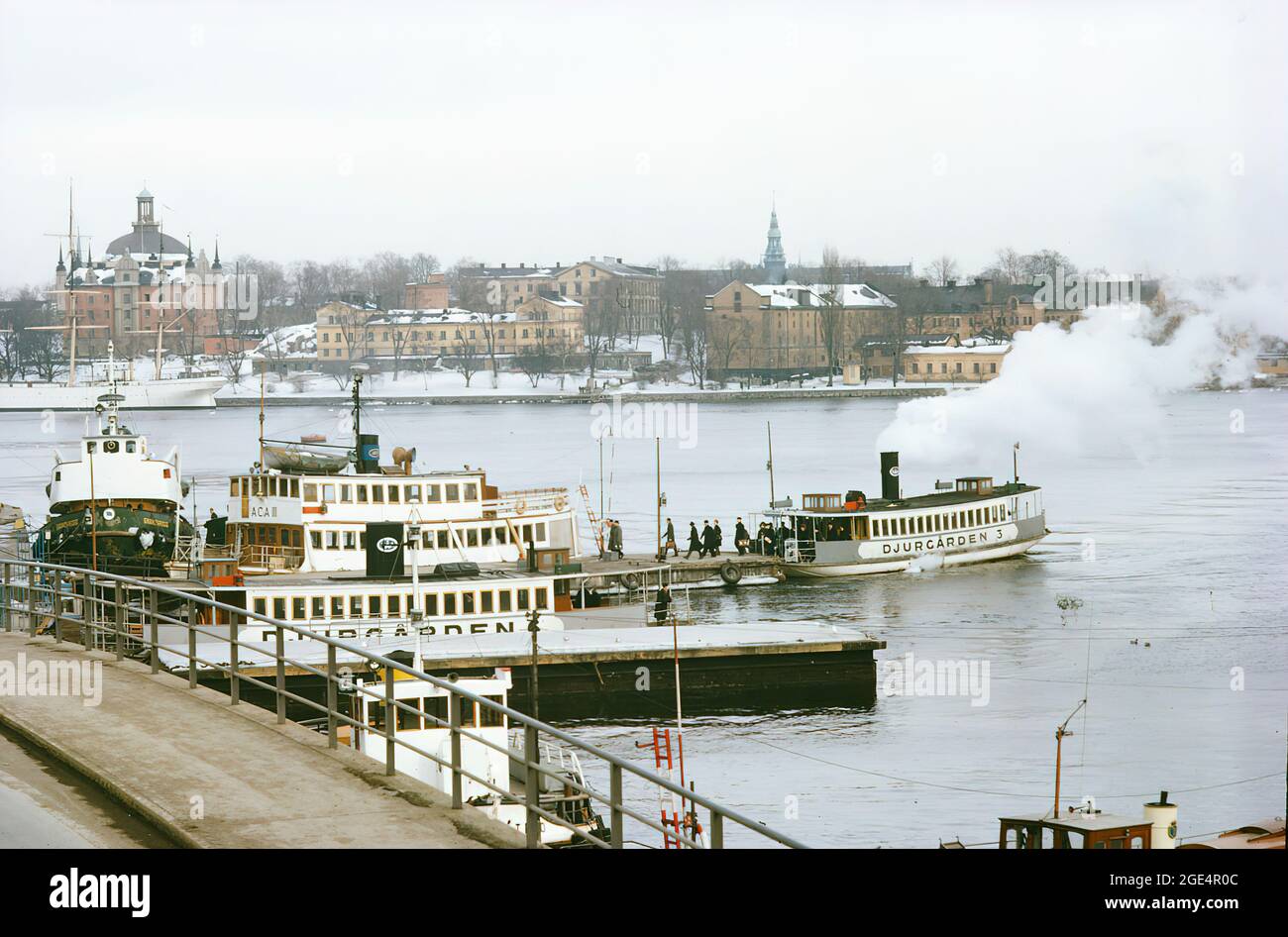 The view over the Stockholm, Sweden harbor in 1963 Stock Photo - Alamy