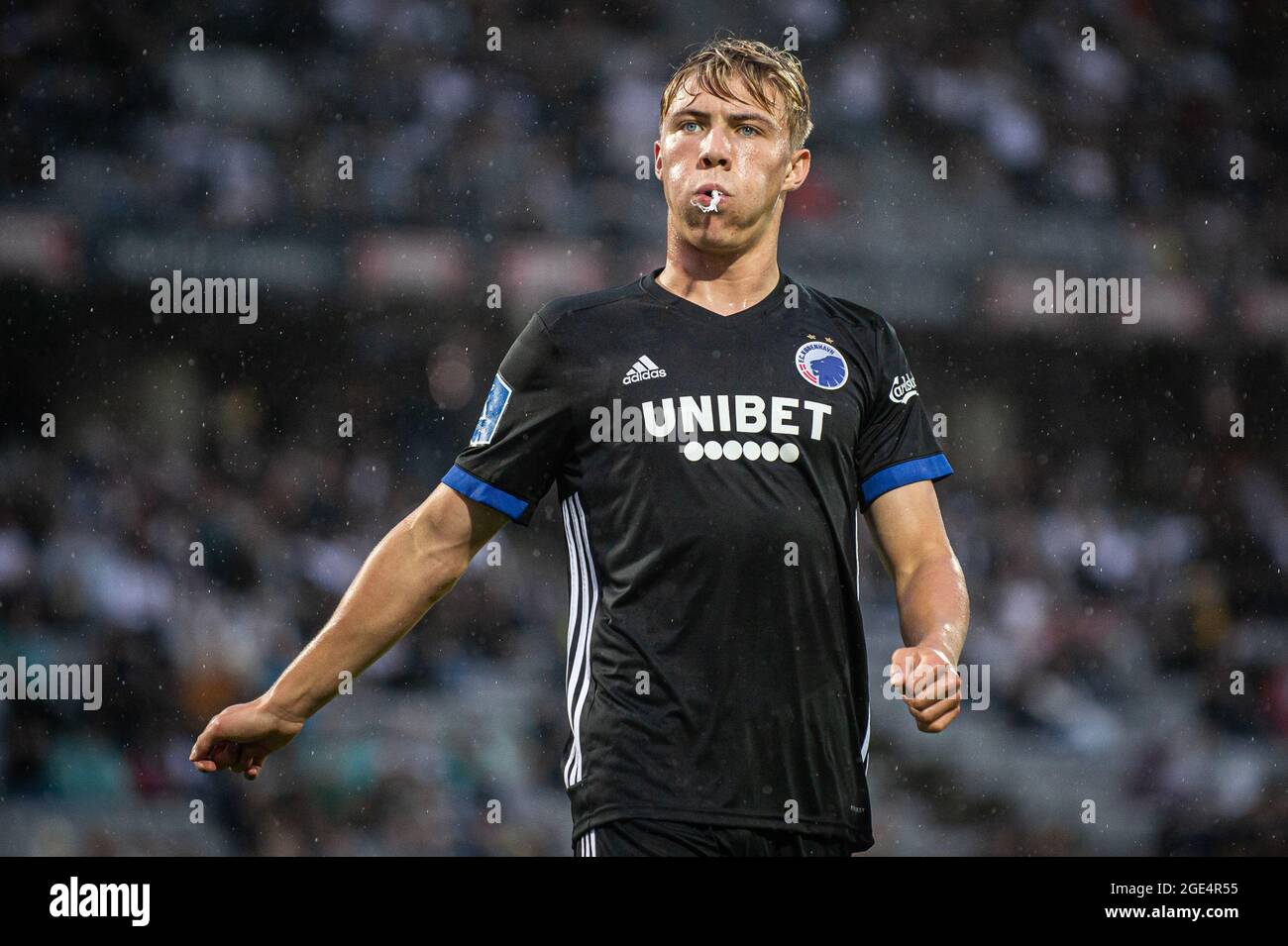 Aarhus, Denmark. 15th Aug, 2021. Rasmus Hojlund of FC Copenhagen seen ...