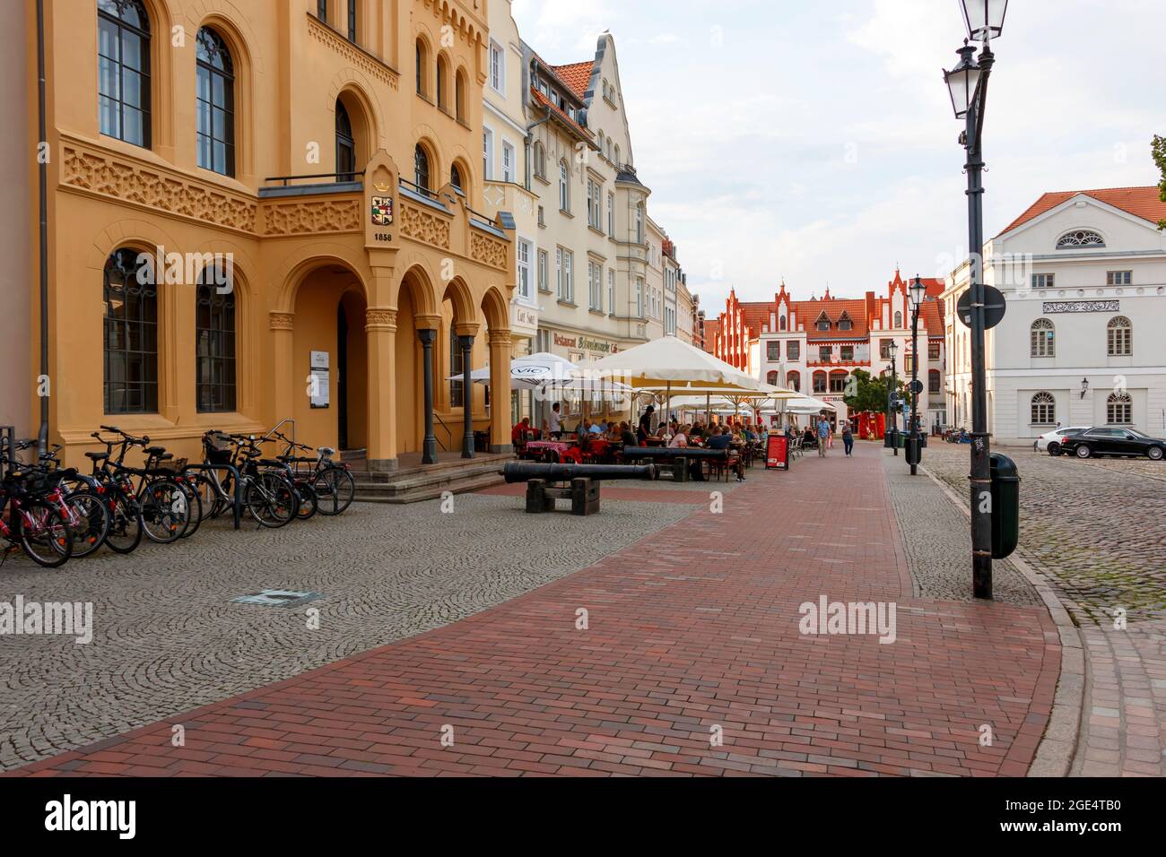 Wismar, Germany - July 12, 2021: The streets of old Wismar Stock Photo ...
