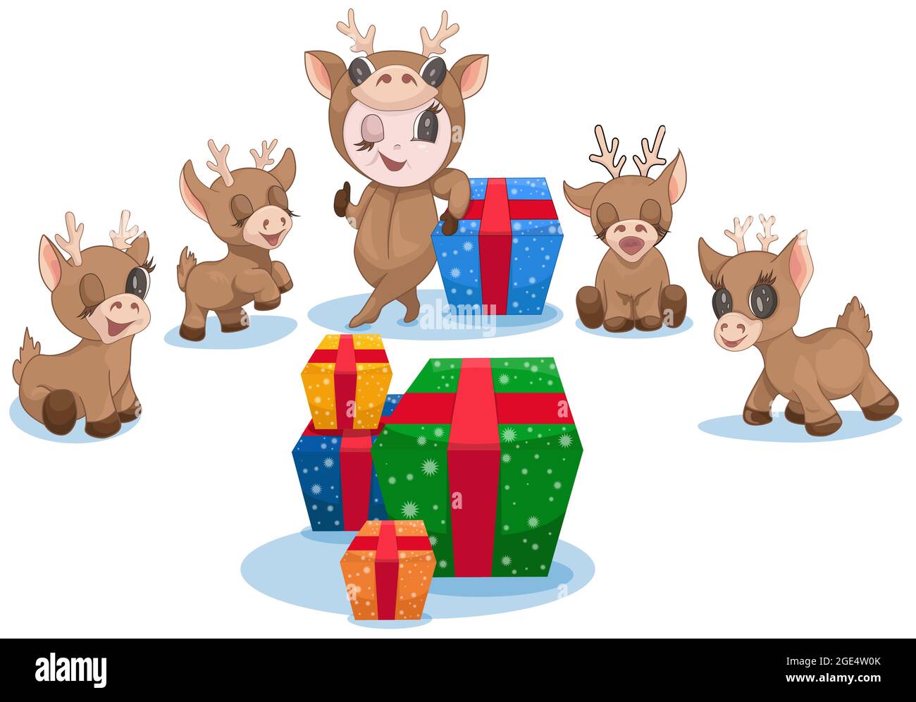 Packed reindeer Stock Vector Images - Alamy