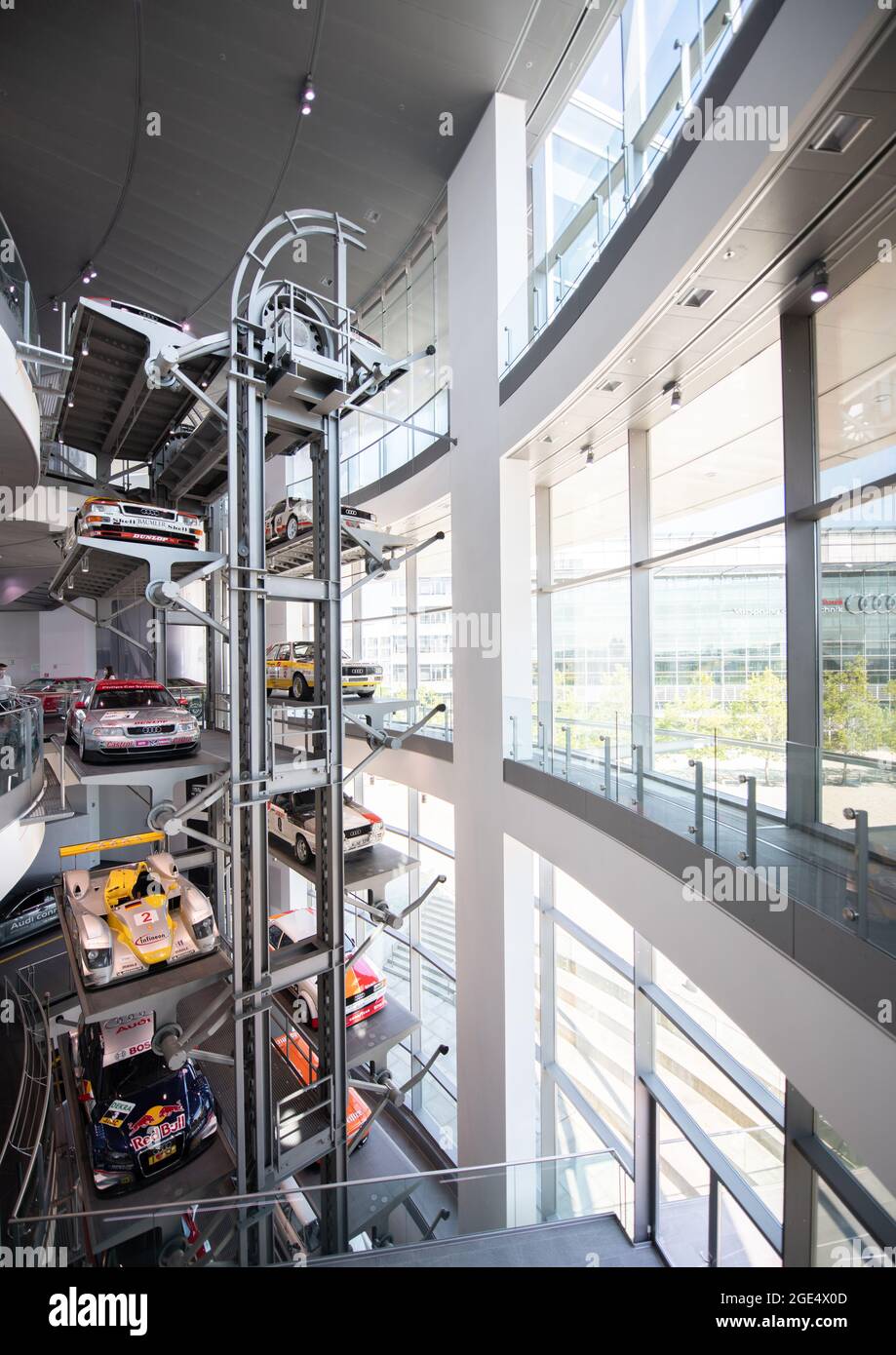 The paternoster lift from the Audi Museum, Ingolstadt, Germany Stock ...