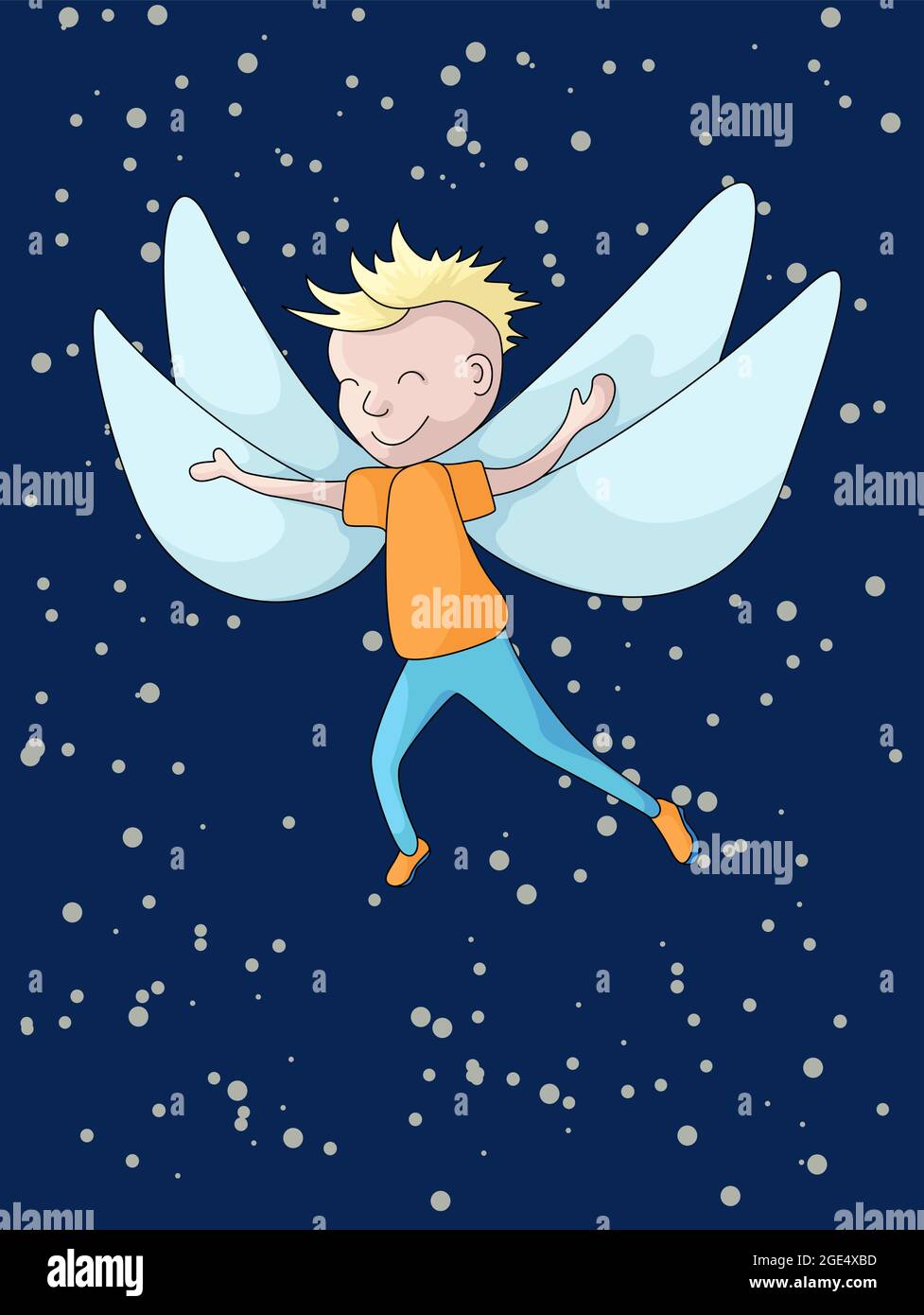Vector image of a boy with wings Stock Vector Image & Art - Alamy