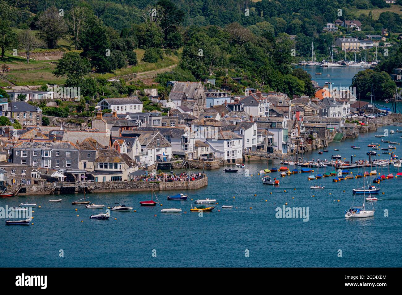 A view looking over Fowey and Fowey Harbour / Estuary / River - Fowey ...