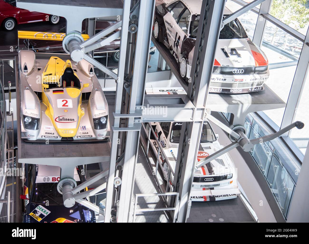 The paternoster lift from the Audi Museum, Ingolstadt, Germany Stock ...