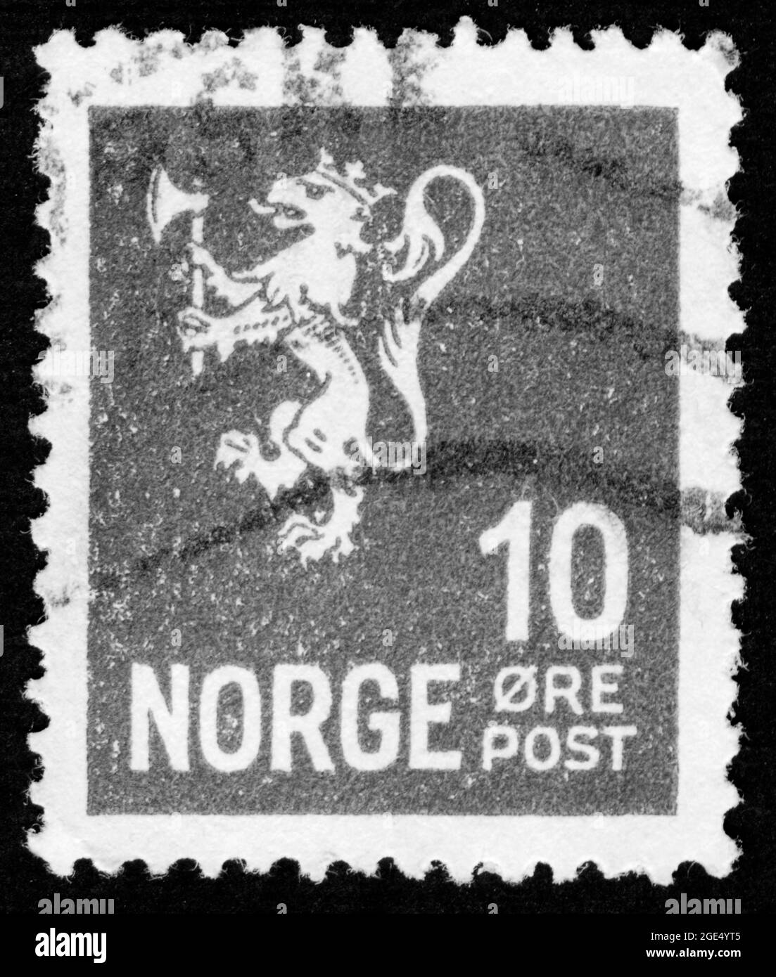 Stamp postage norway Black and White Stock Photos & Images - Alamy