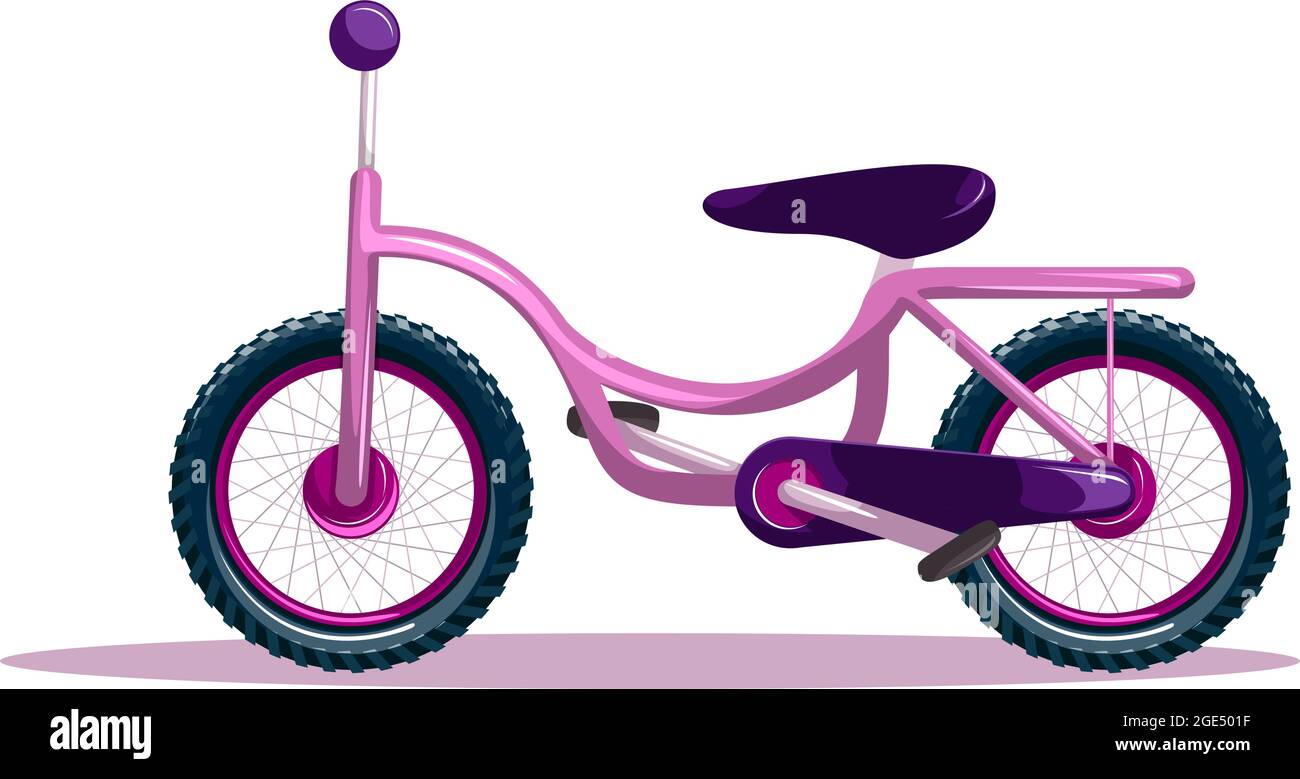 Vector image of a single bike isolated on white background. Cartoon ...