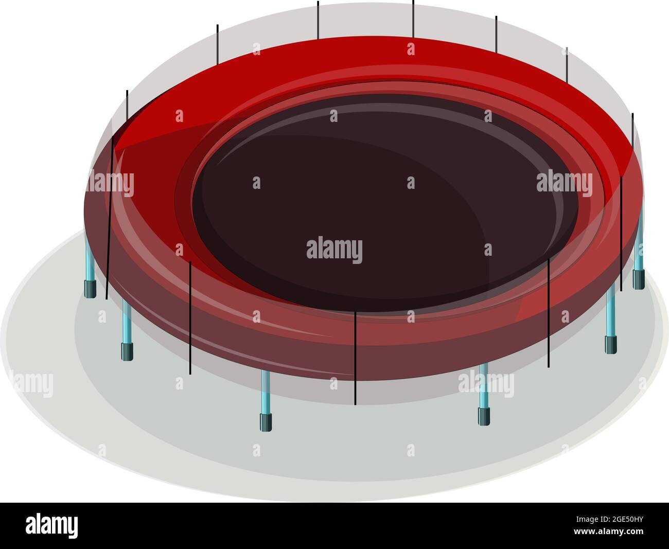 Vector image of a trampoline. Cartoon style. EPS 10 Stock Vector Image ...