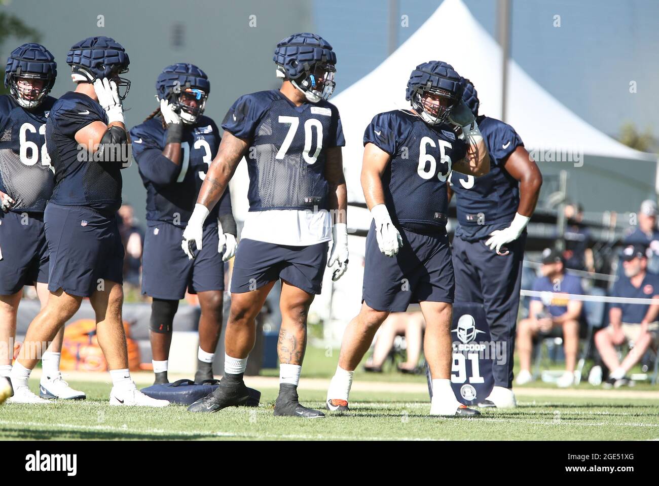 Chicago Bears Offensive Guard Cody Whitehair (65) looks on during ...