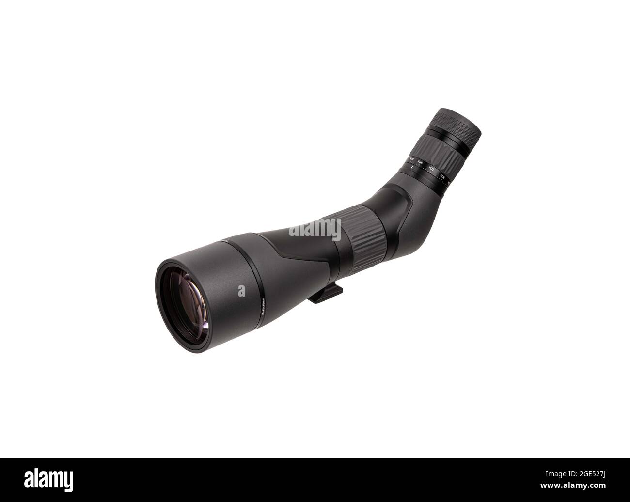 Modern spyglass. Long-range observation device. Monocular isolate on a ...