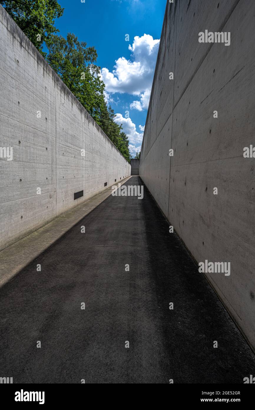 Concrete Walkway with Light and Shadow Stock Photo - Alamy