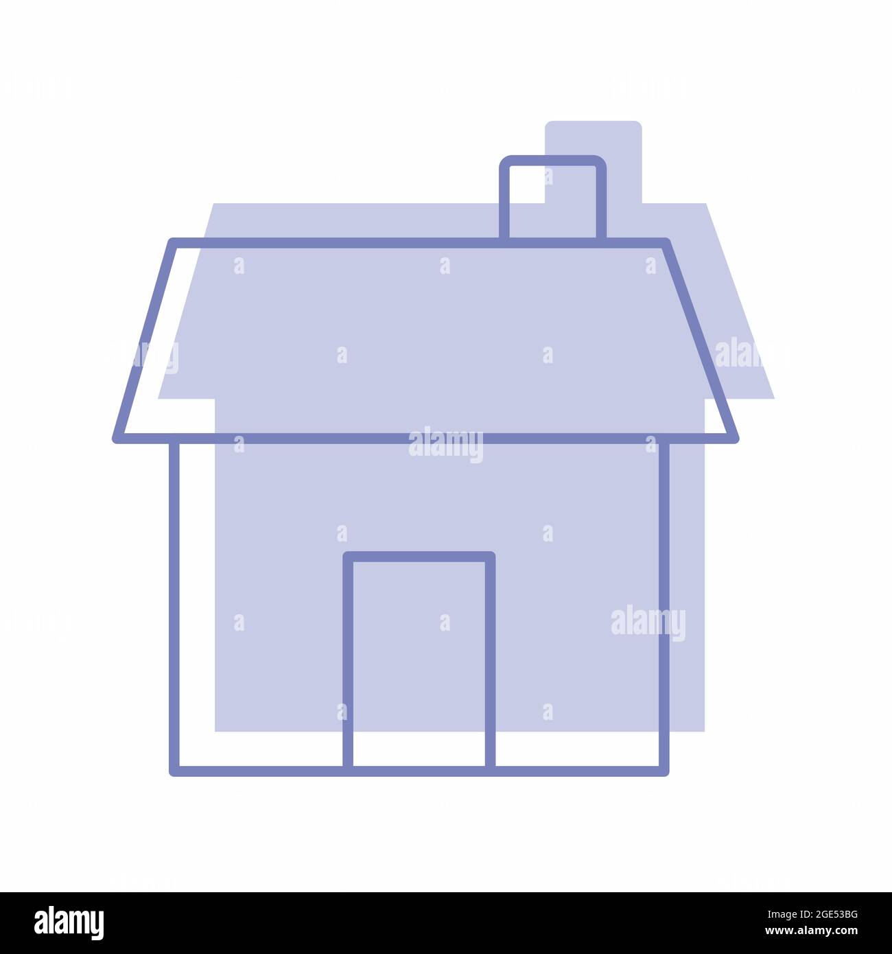 Vector Graphic of House - Twins Style - simple illustration. Editable ...