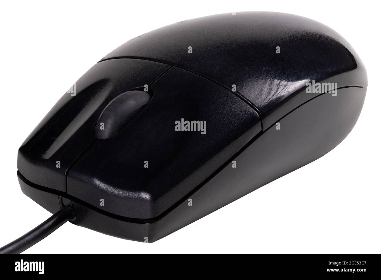 Black computer mouse. Pointing device for personal computers. Isolated ...