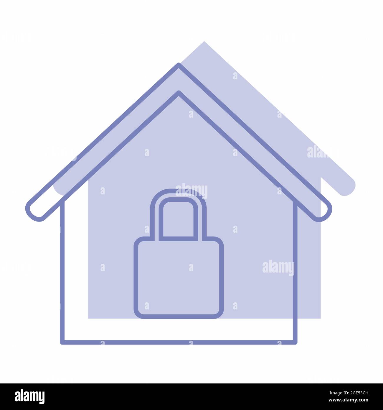 Vector Graphic of Secure House - Twins Style - simple illustration ...