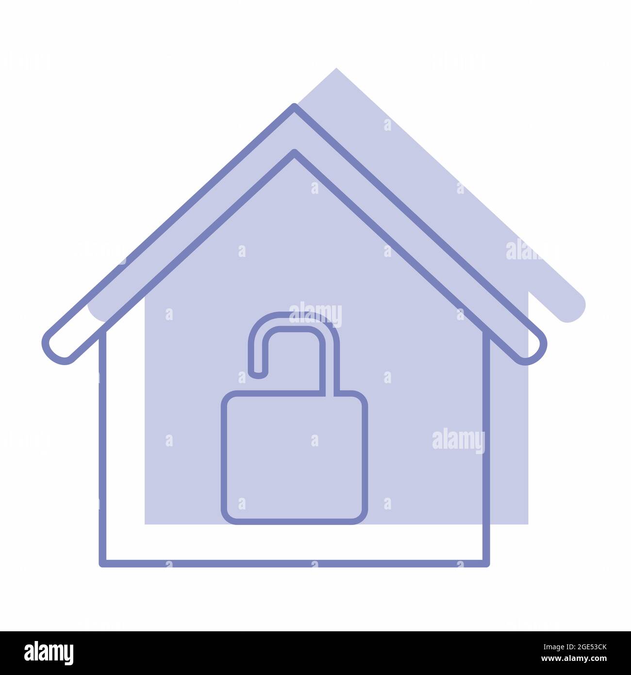 Vector Graphic of Unlocked House - Twins Style - simple illustration ...