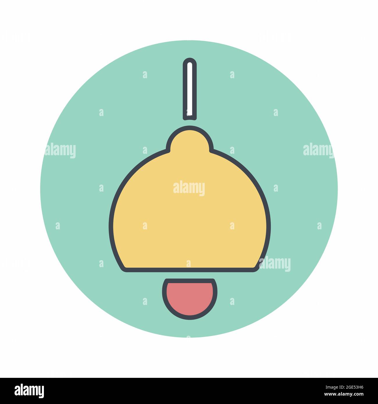 Vector Graphic of - Ceiling Light - Color Mate Style - simple ...