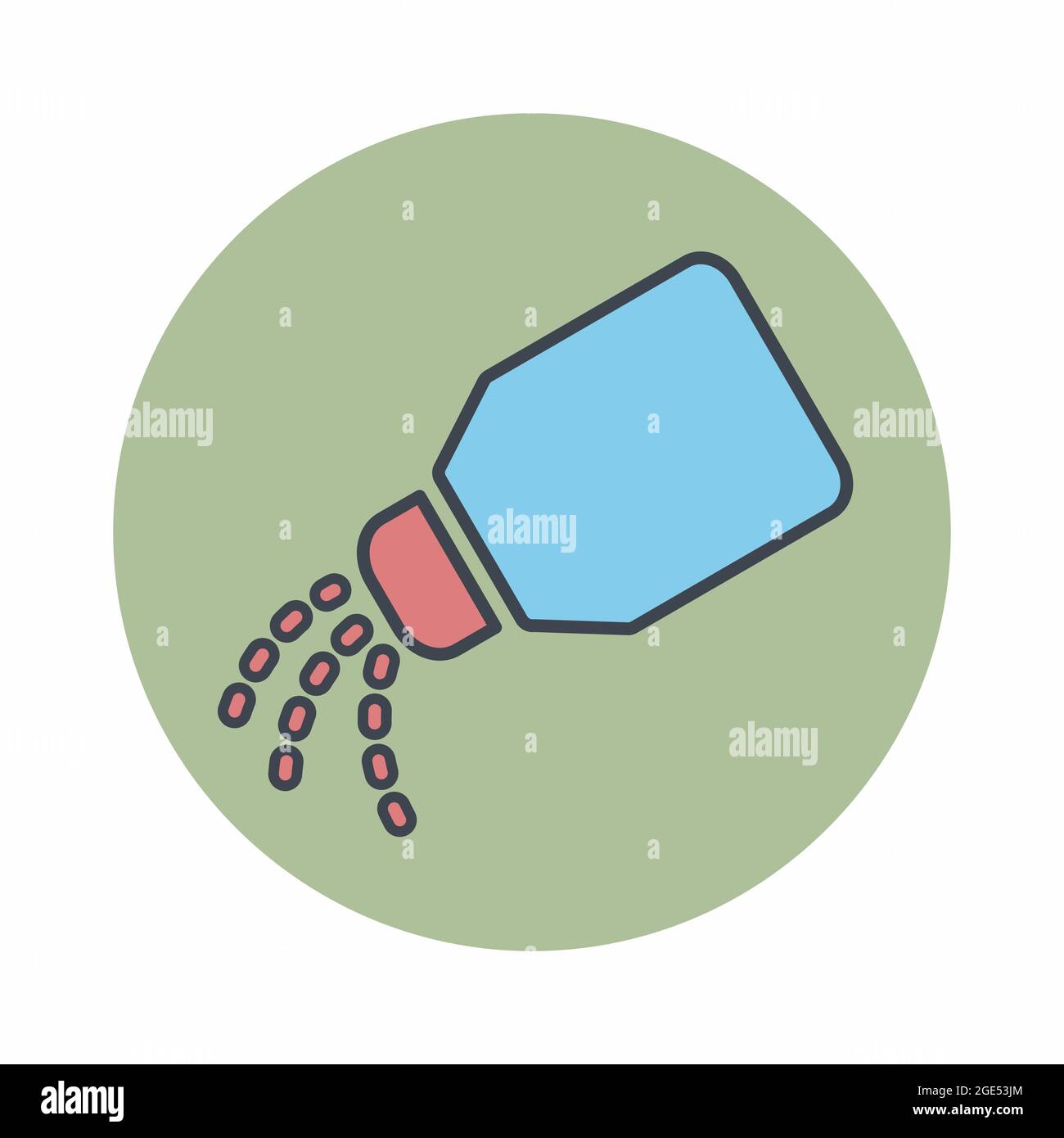 Vector Graphic of - Salt bottle - Color Mate Style - simple ...