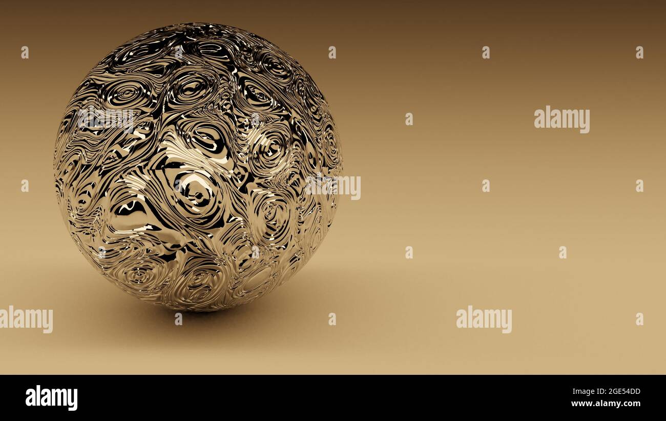 3D render ball of gold on a light background Stock Photo - Alamy
