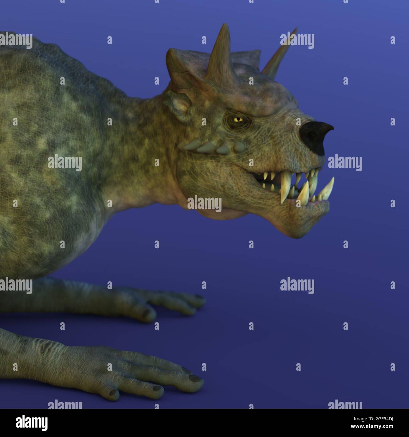 3d-illustration of an isolated four-handed fantasy creature Stock Photo ...