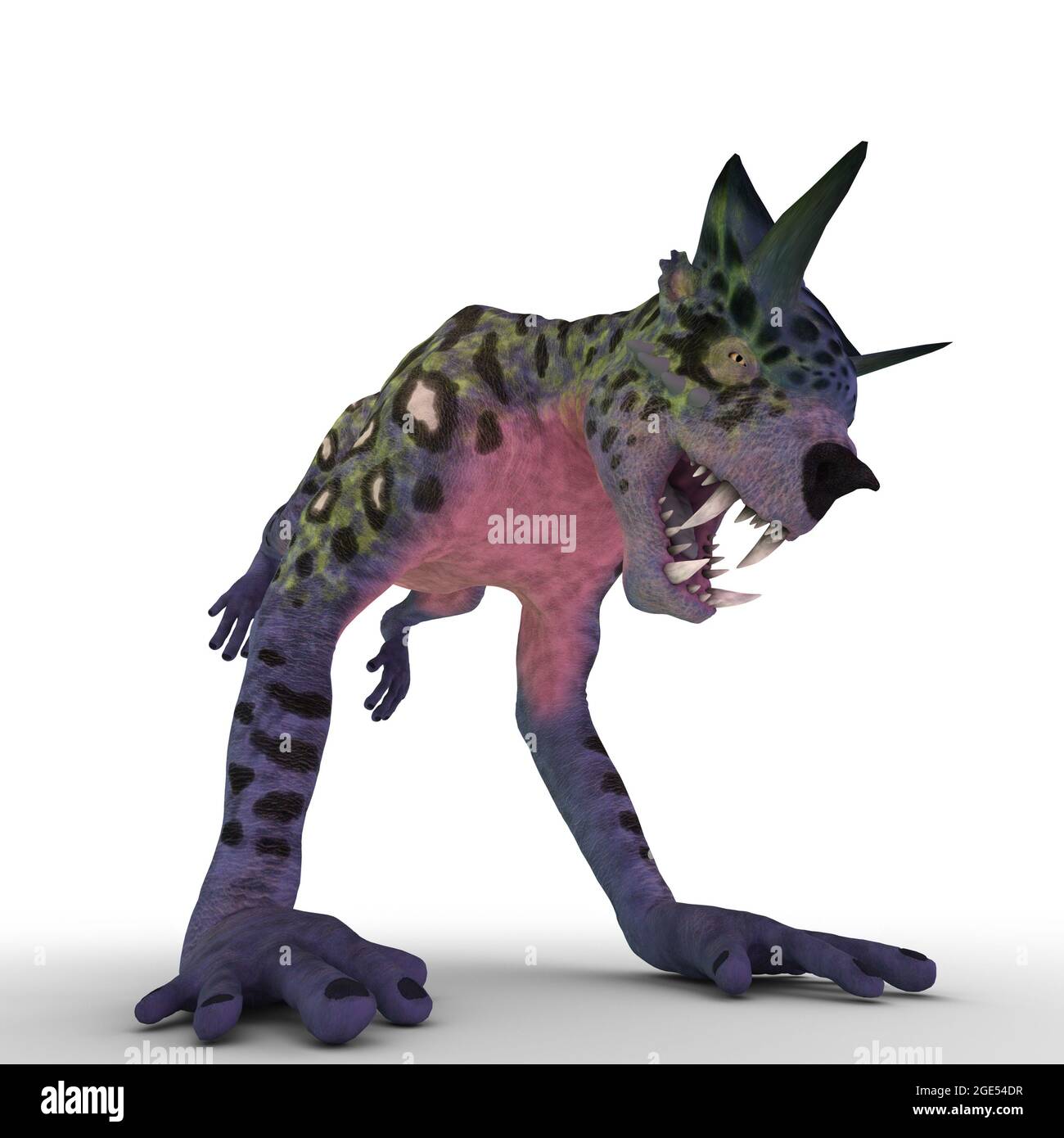 3d-illustration of an isolated four-handed fantasy creature Stock Photo ...