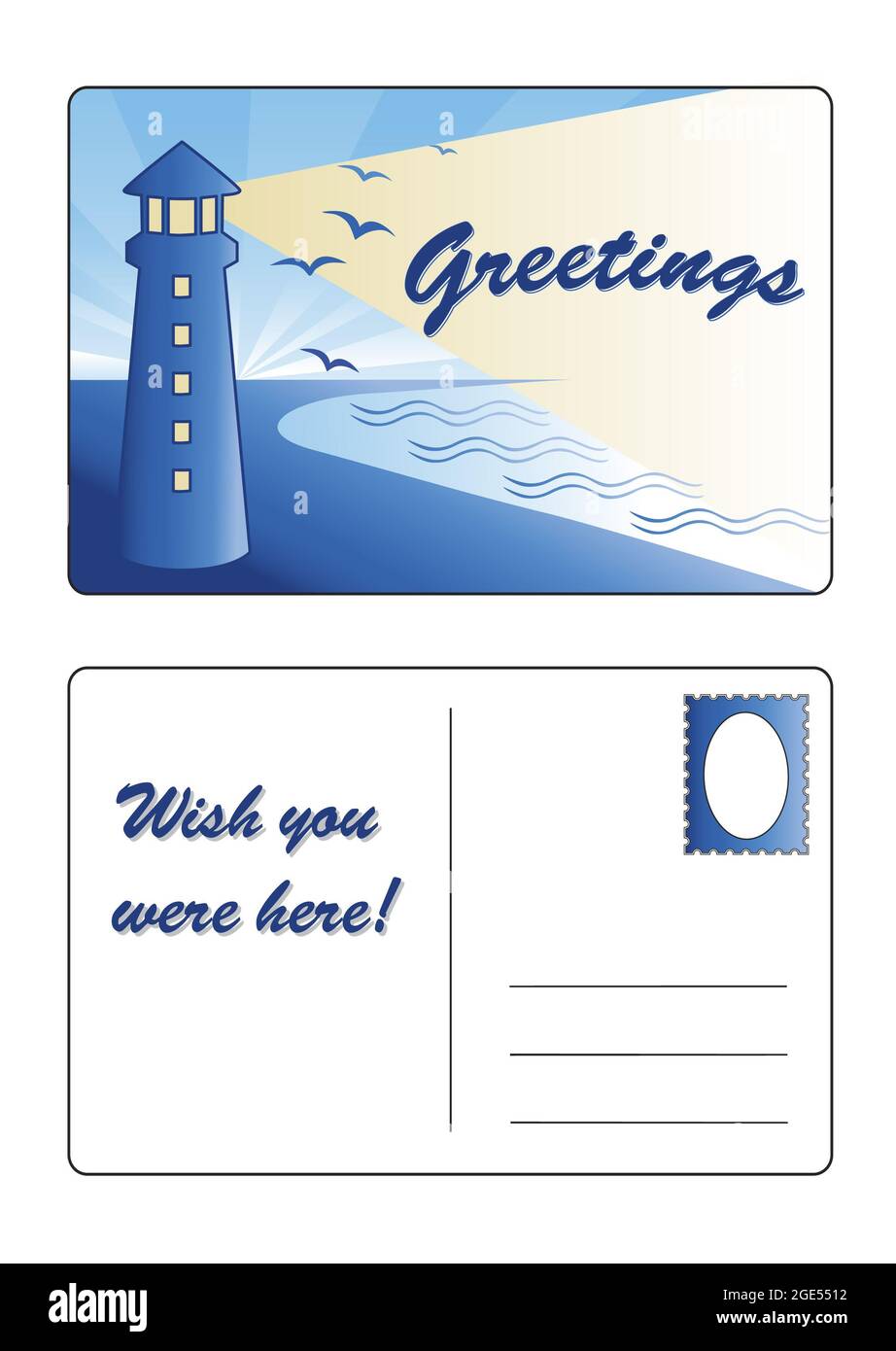 Ocean postcard hi-res stock photography and images - Alamy