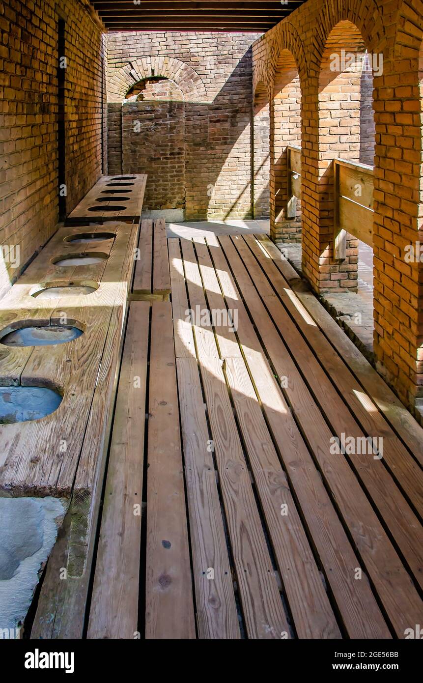 A 10-seat, “self-flushing” latrine served 400 men in the garrison at ...