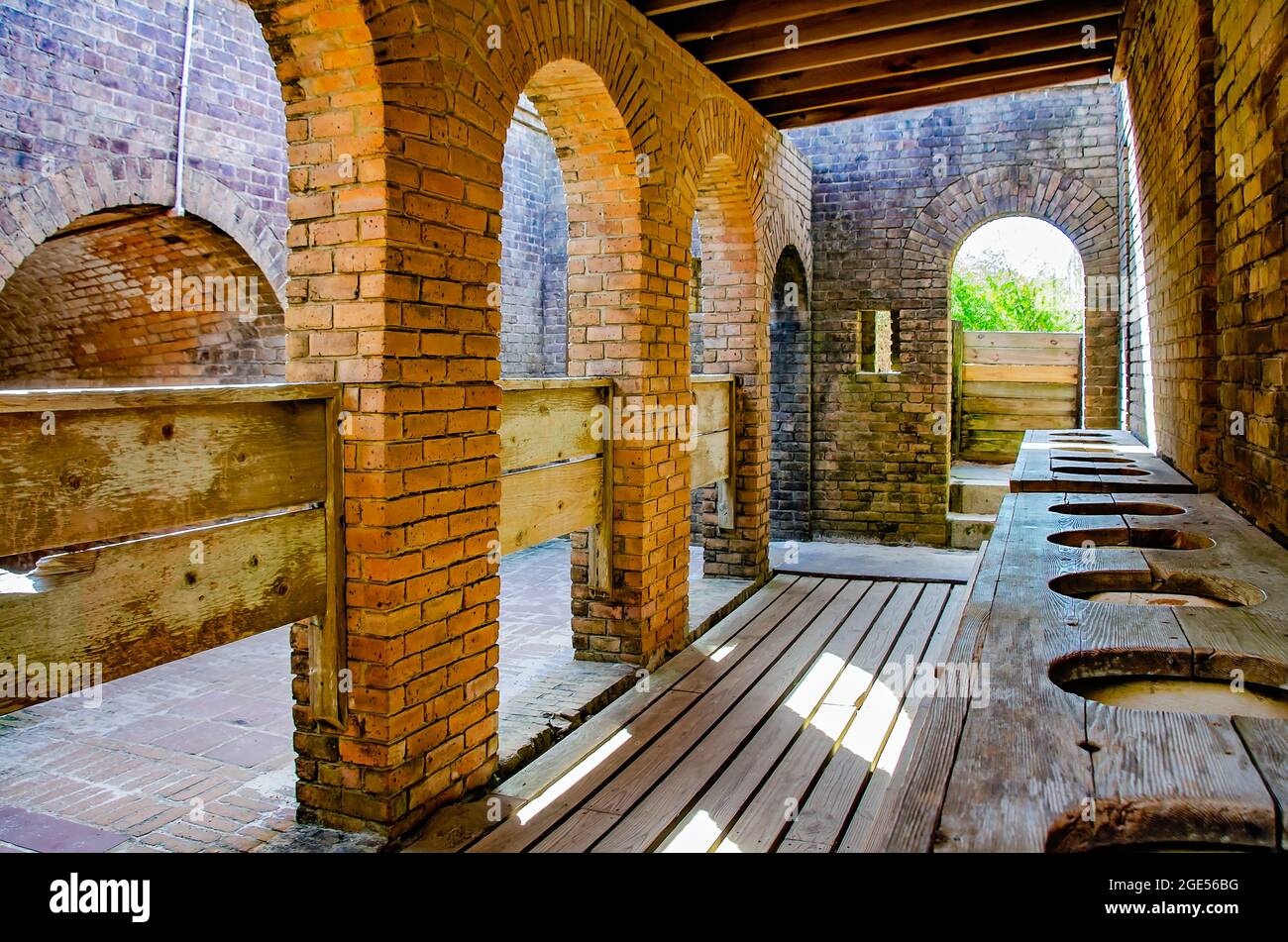 A 10-seat, “self-flushing” latrine served 400 men in the garrison at ...