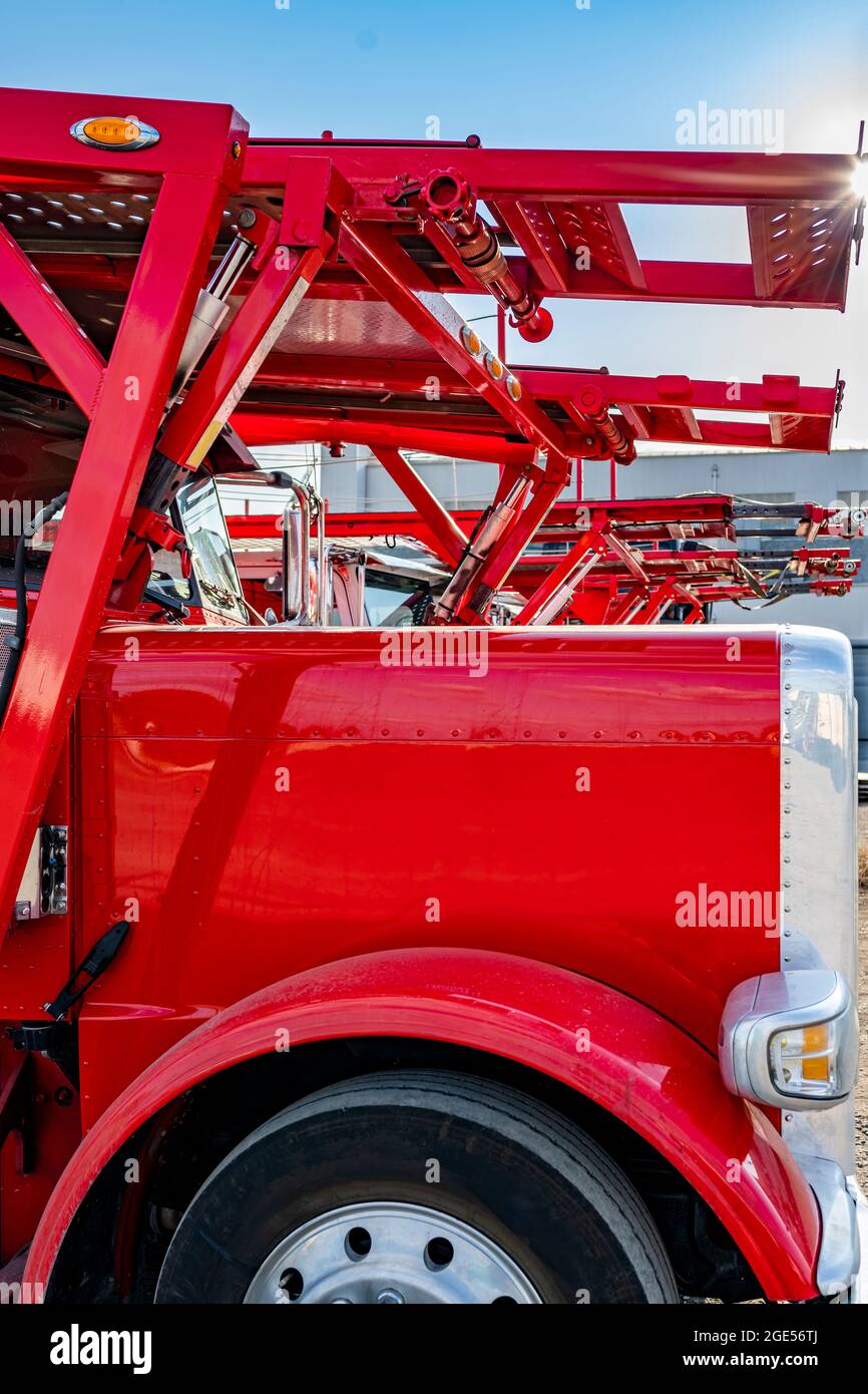 Two ladder trucks hi-res stock photography and images - Alamy