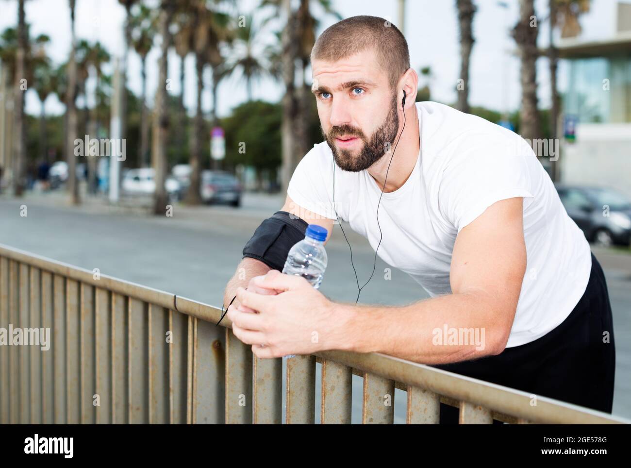 man made a break in training Stock Photo - Alamy
