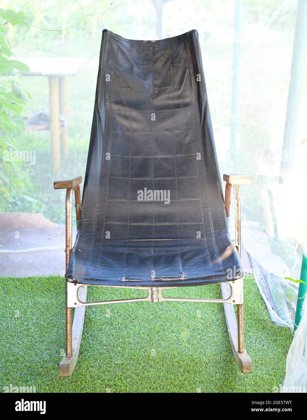old russian retro rocking chair Stock Photo - Alamy