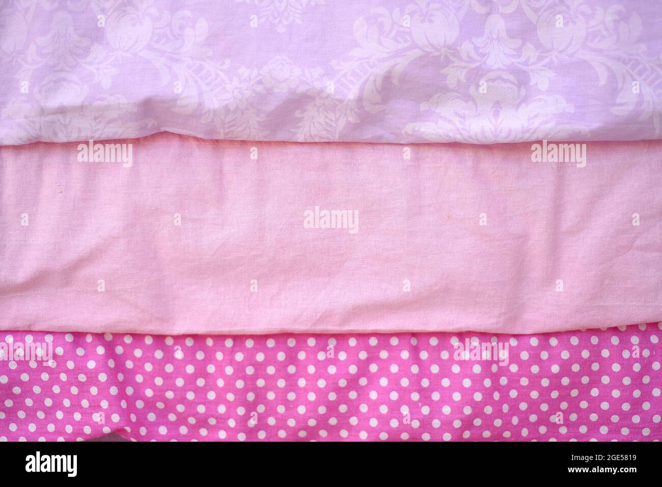 Textiles in different pink shades Stock Photo - Alamy