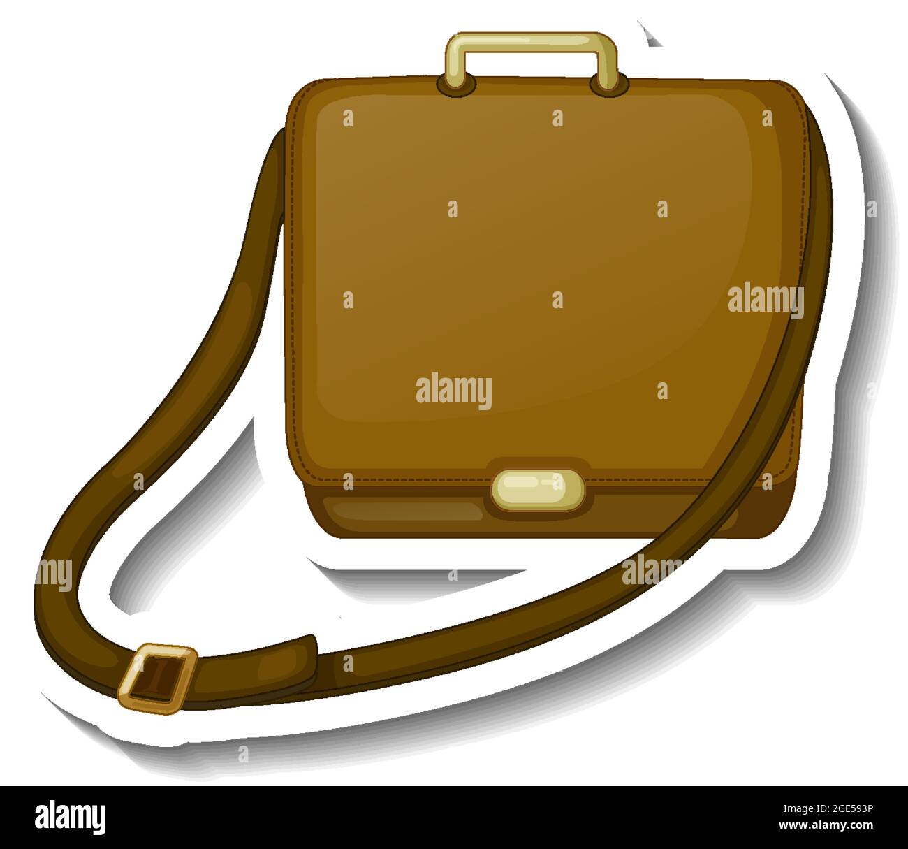 A sticker template with a men crossbody bag isolated illustration Stock ...