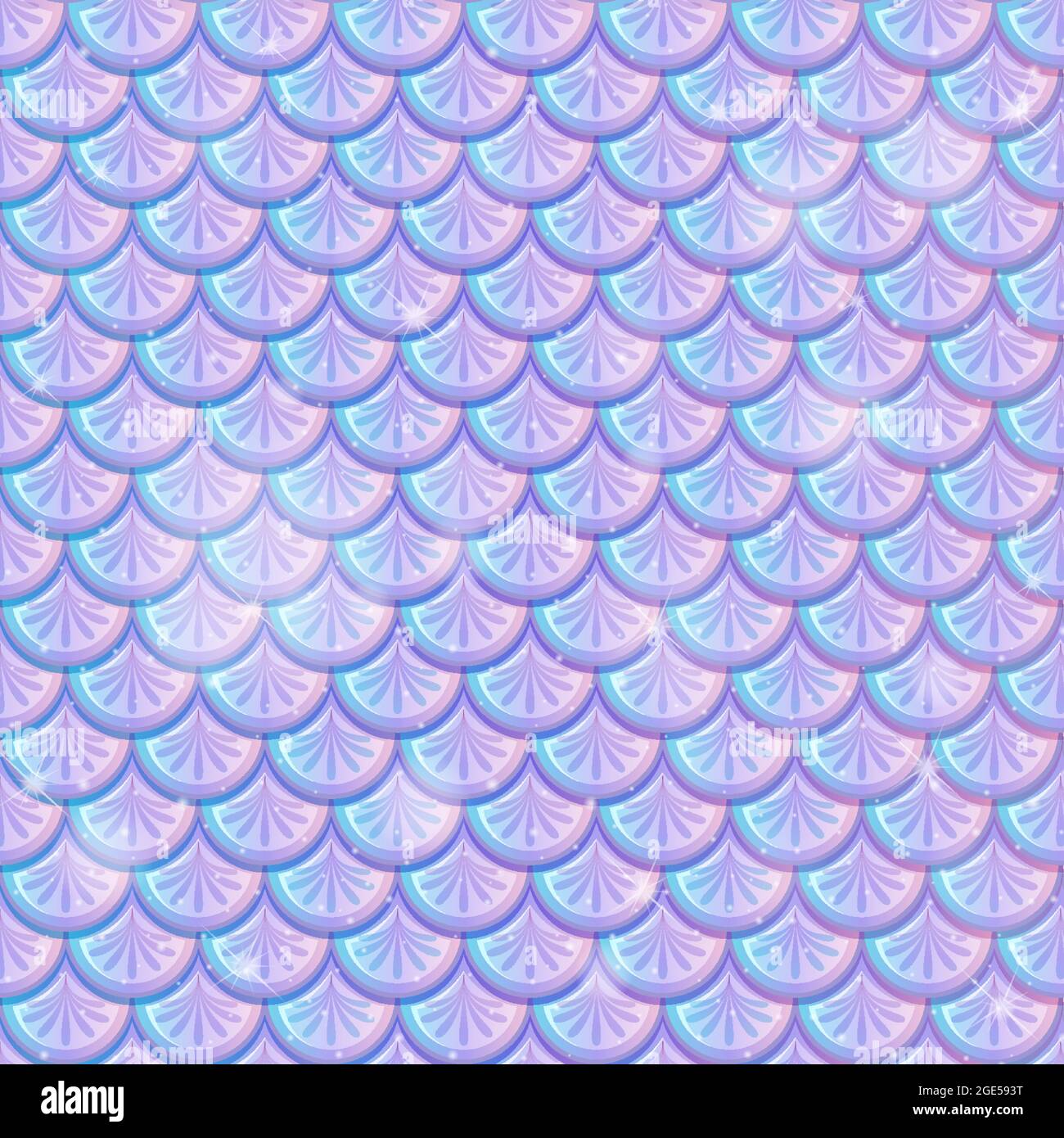 Pearlescent mermaid scales seamless pattern illustration Stock Vector ...