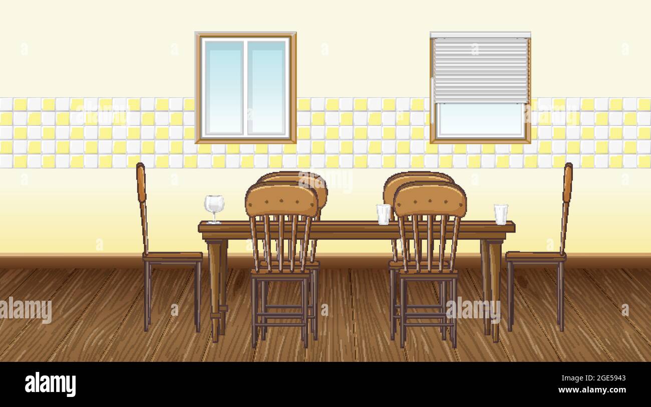 Vintage dining room window Stock Vector Images - Alamy