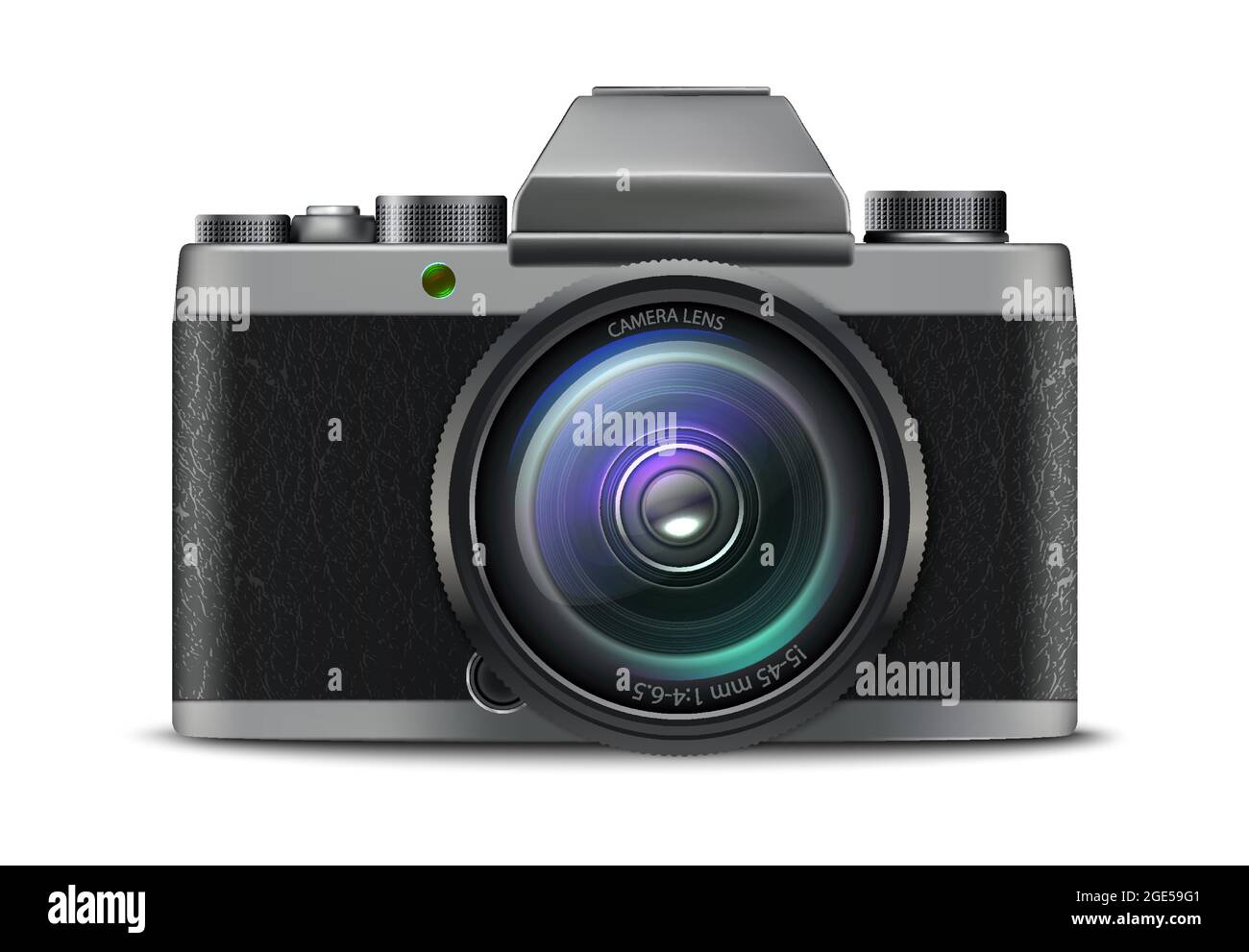 realistic vector photo camera icon. Isolated on white background Stock ...