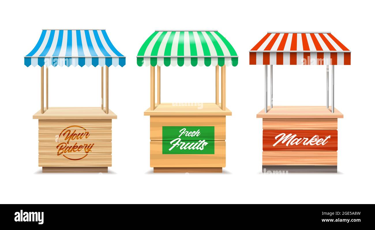 Market stands Stock Vector Images - Alamy