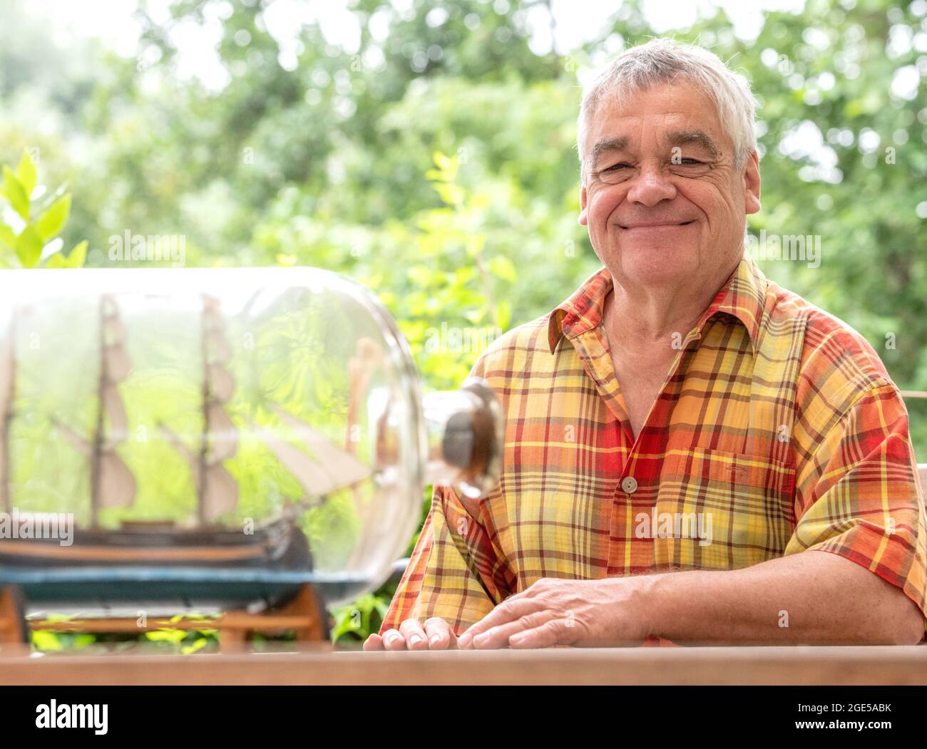 Bochum, Germany. 28th July, 2021. Jürgen Landmann, owner of the Ship in ...