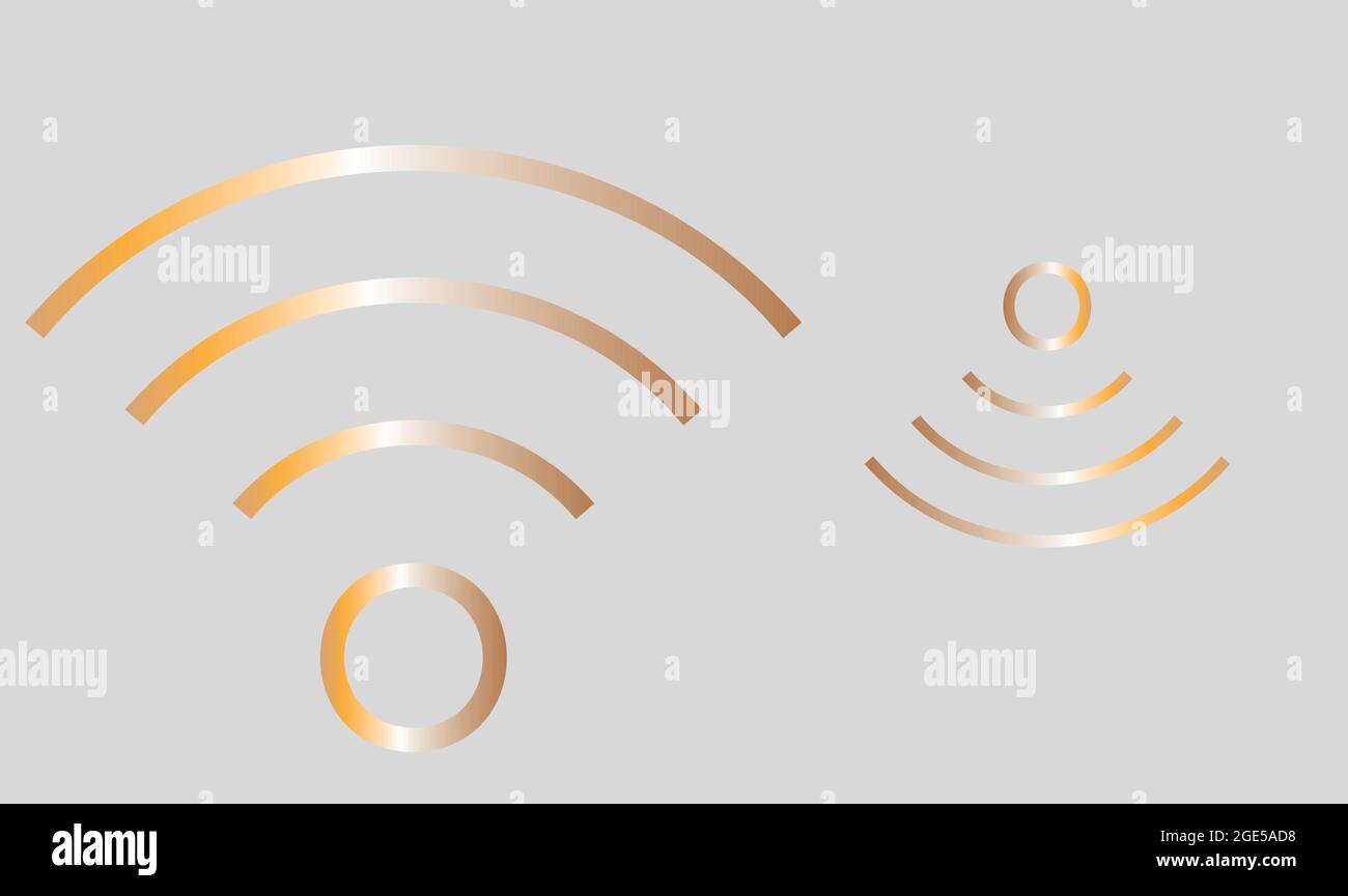 abstract golden wireless symbol on a background Stock Vector Image ...