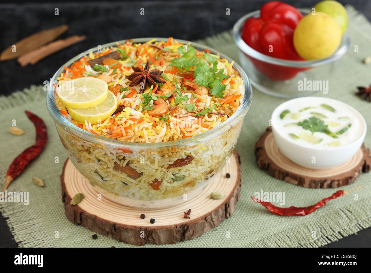 Vegetable biryani biriyani , Hyderabadi Shahi Pulao and raita Pilaf ...