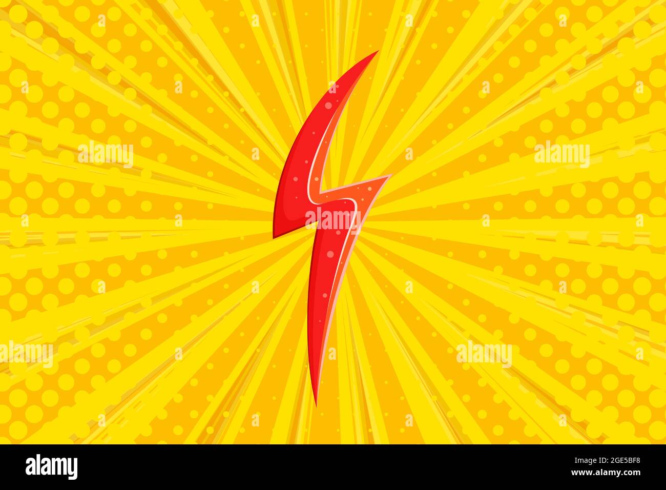 Superhero halftoned background with red lightning. Comic design with ...