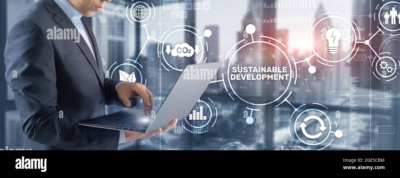 Sustainable Balanced Development. Balance between nature and science ...