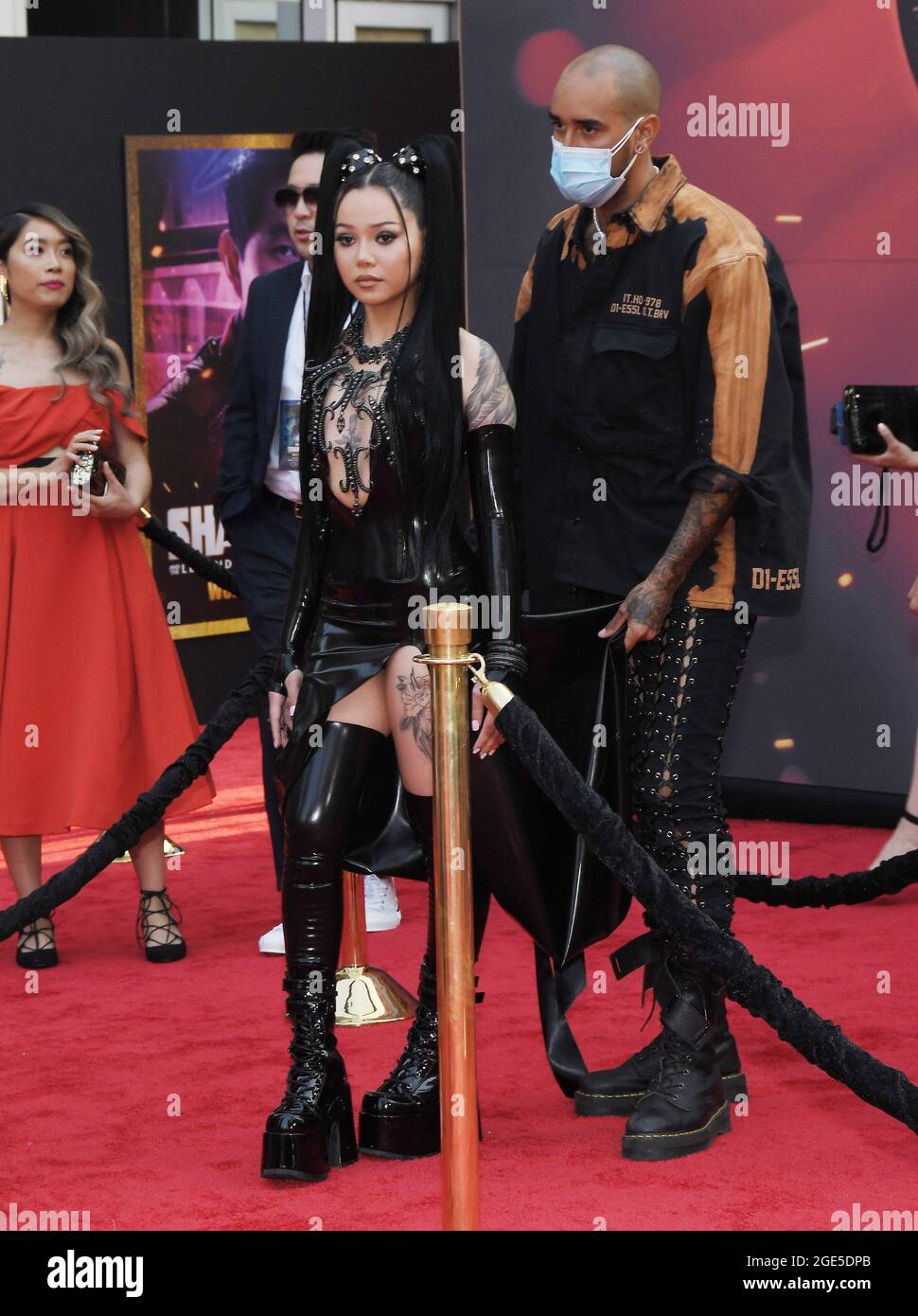 Los Angeles, USA. 16th Aug 2021. (L-R) Bella Poarch and Guest arrives ...