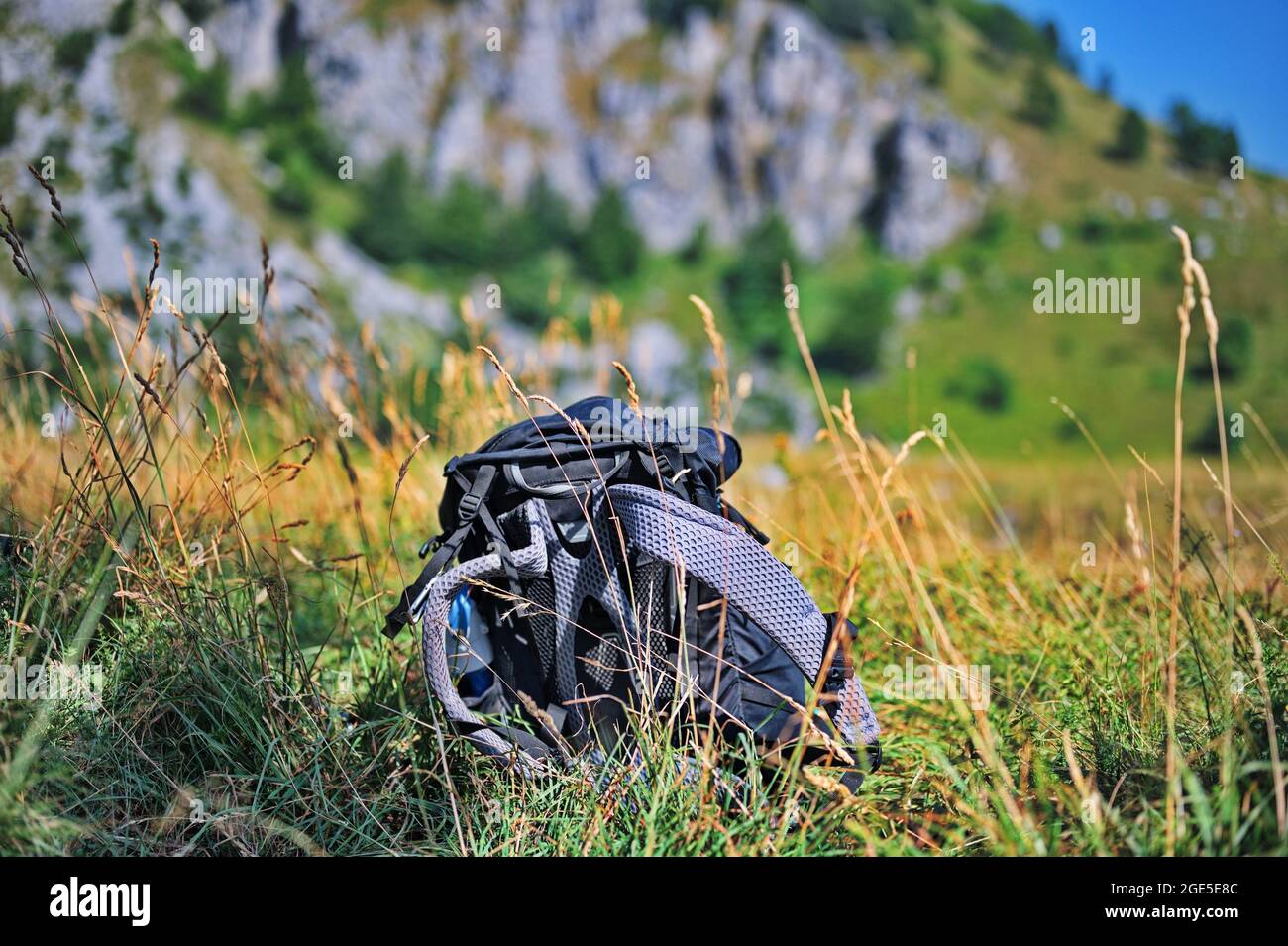 Left his backpack hi-res stock photography and images - Alamy