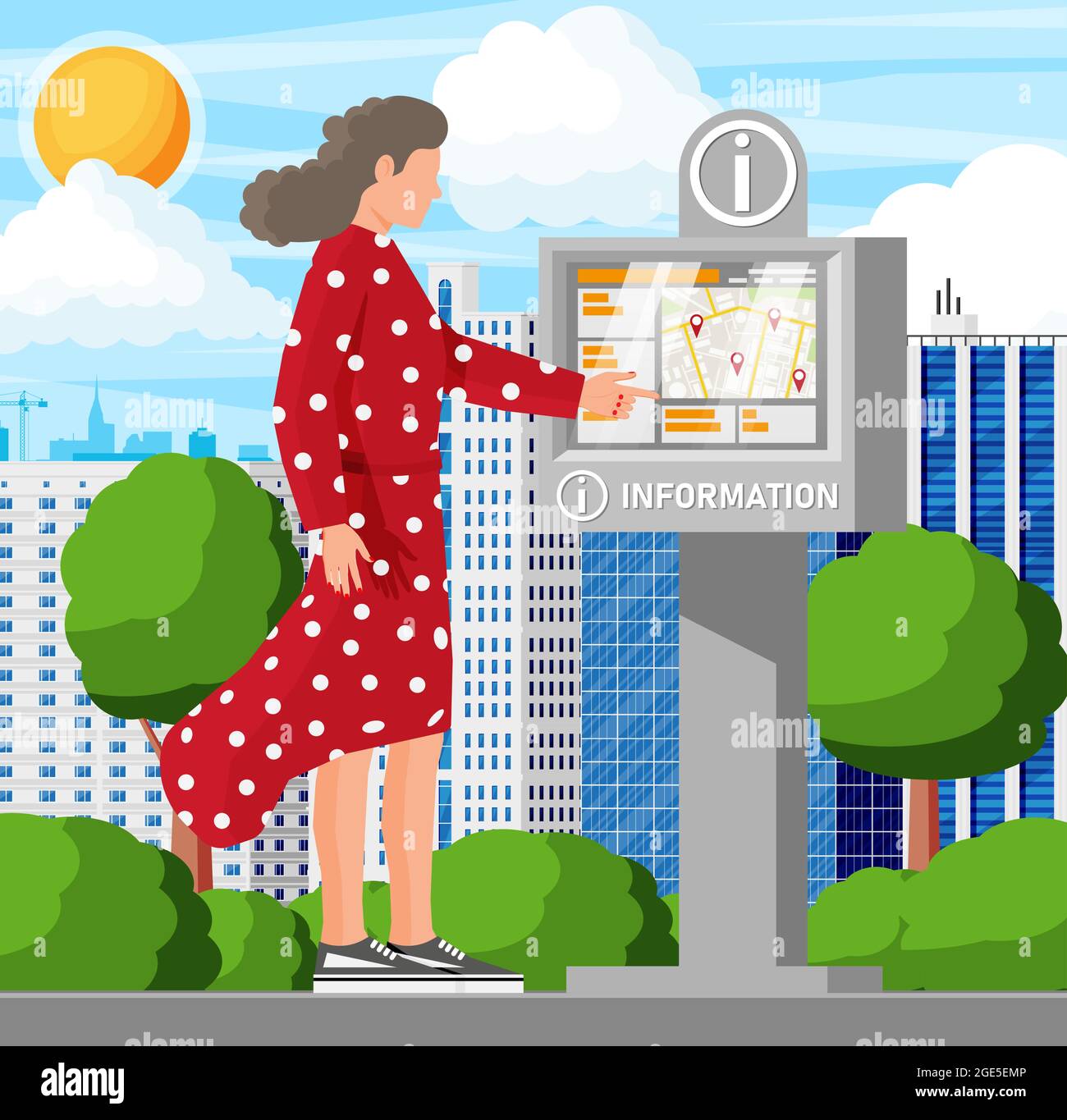 Kiosk map Stock Vector Images - Alamy