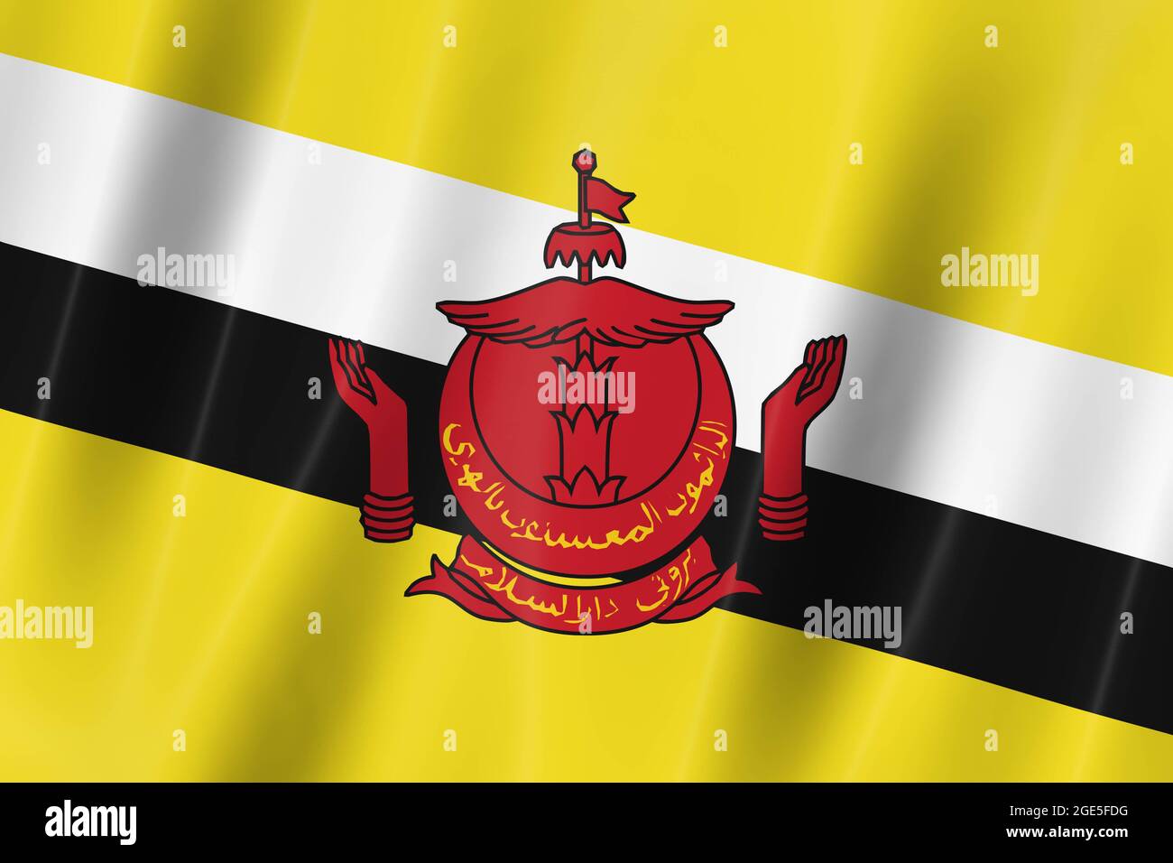 Brunei silk flag hi-res stock photography and images - Alamy