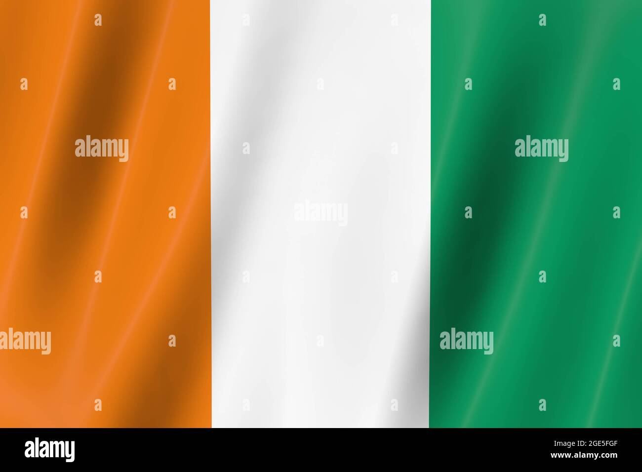The Republic of Côte d'Ivoire flag, 3d render,8K Stock Photo - Alamy