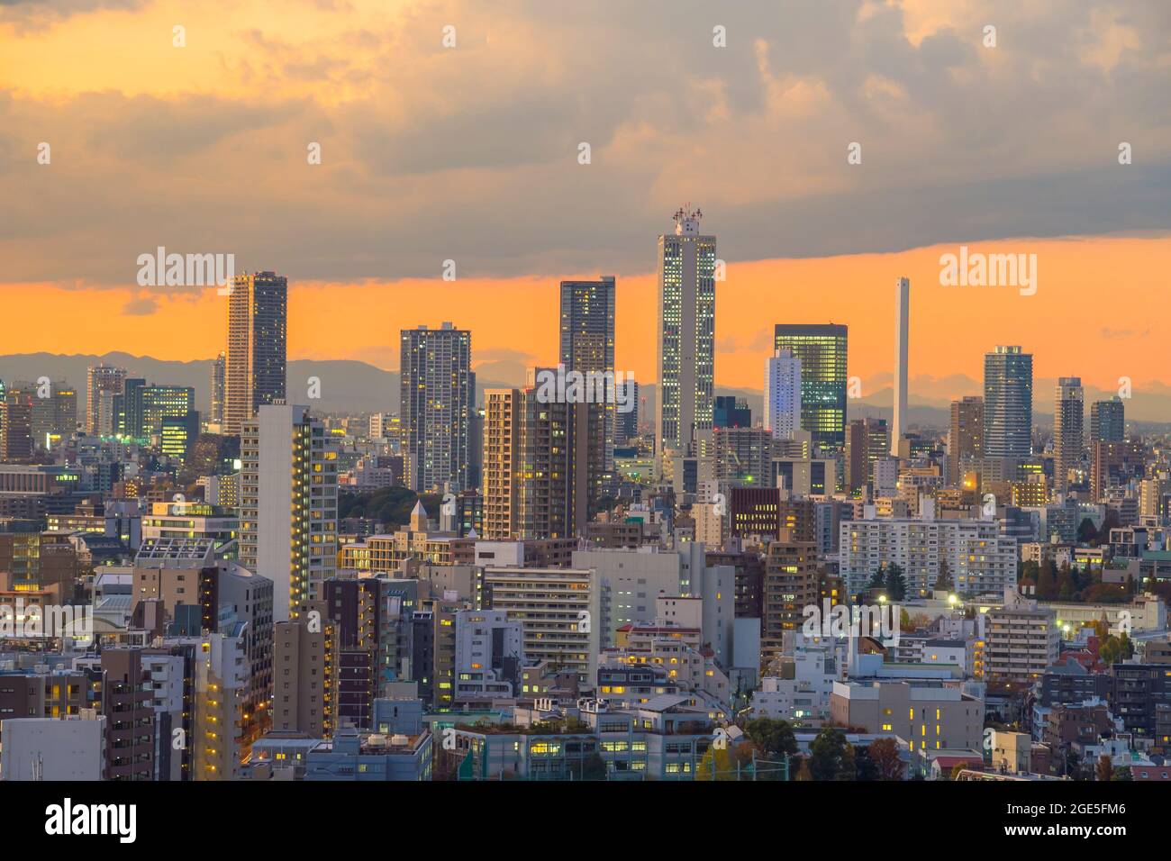 Top view of Tokyo city skyline at sunset in Japan Stock Photo - Alamy