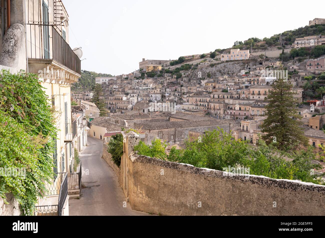 Modica, Italy. 13th July, 2021. An empty alley in the old town. Credit ...