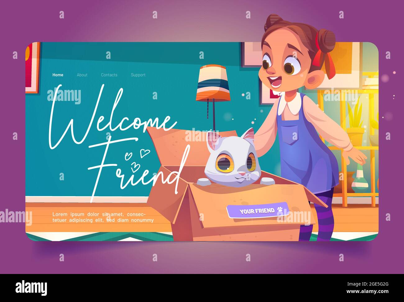 Child Girl Lost Street Stock Vector Images - Alamy