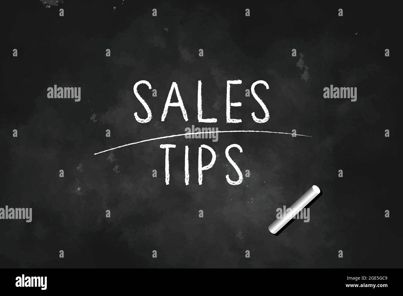 SALES TIPS written with chalk on black board icon logo design vector ...