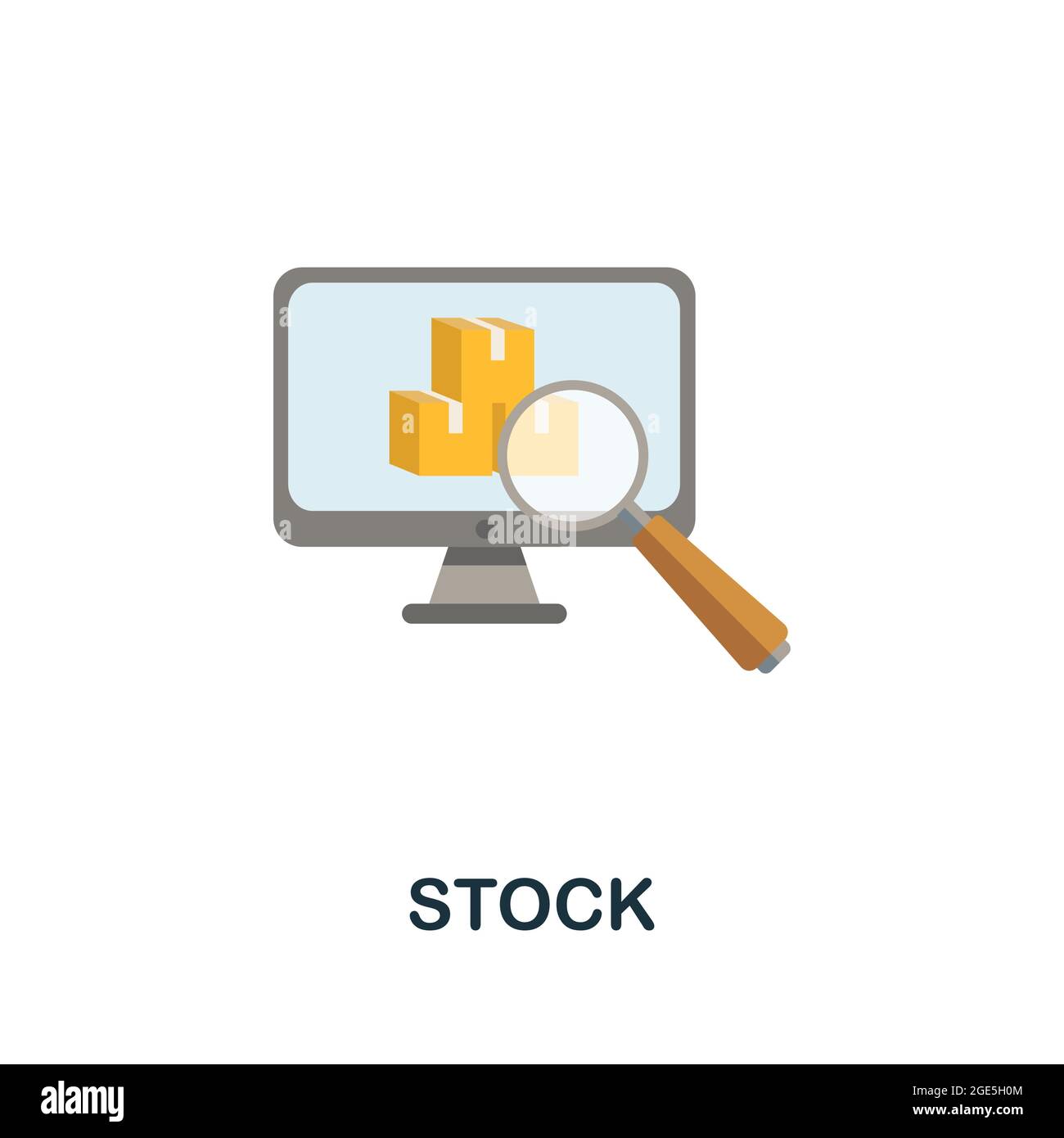 Stock Icon Flat Sign Element From Data Analytics Collection Creative Stock Icon For Web Design